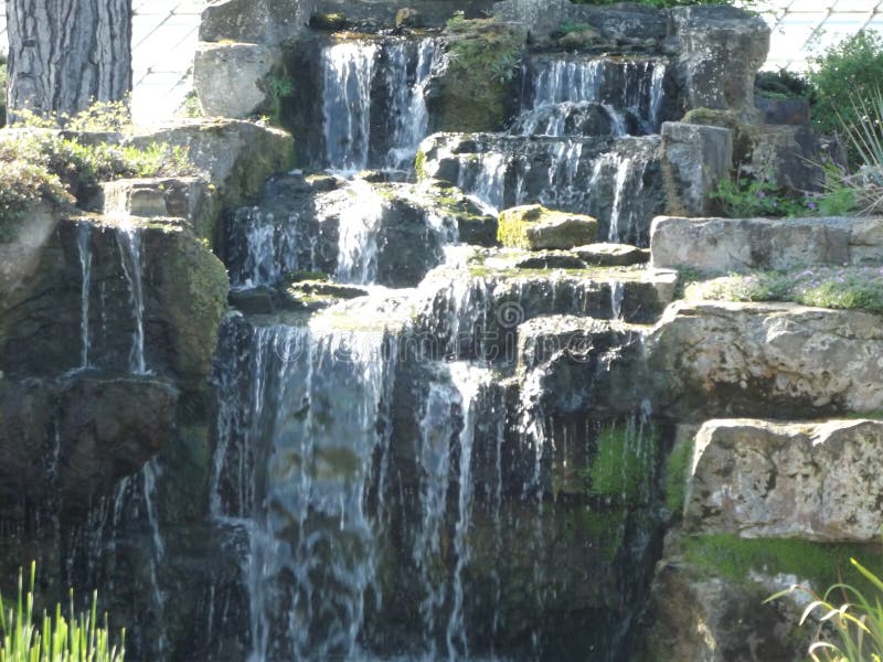 Rockery Waterfall stock image. Image of gardens, sault - 53274209