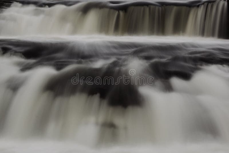 Falling Water Waterfall Close Up. Stock Image - Image of black ...