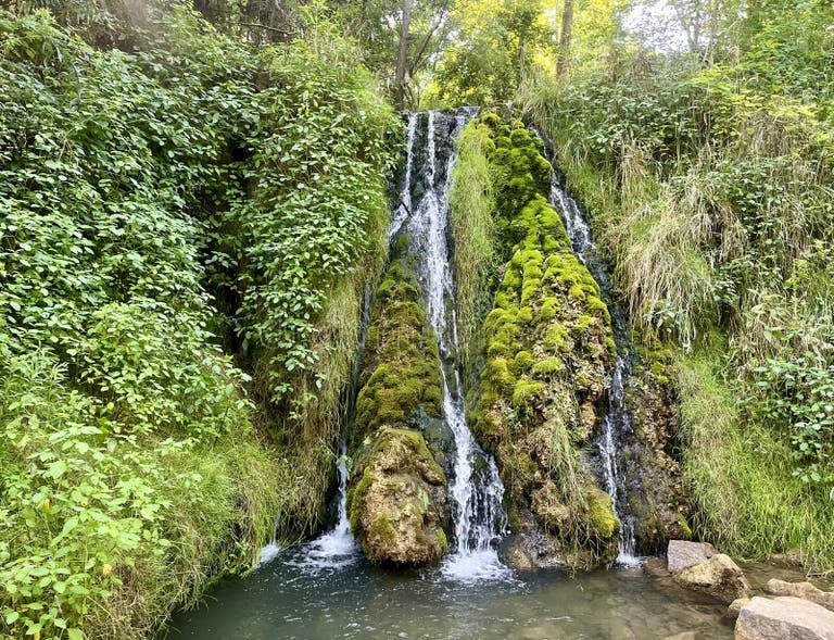 Falling waters waterfall stock photo. Image of waters - 283684196