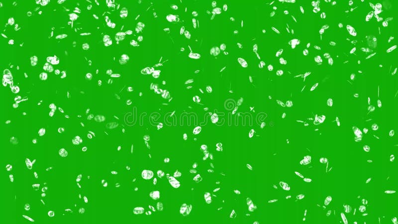 Falling White Crystal Particles on Green Screen Background Stock Video ...