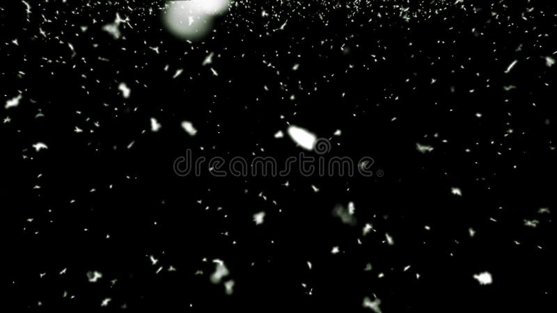 Falling White Fluff on a Black Background Stock Video - Video of slowly ...