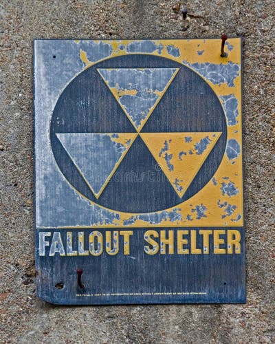 Fallout Shelter Sign stock photo. Image of fission, deepearth - 4263312