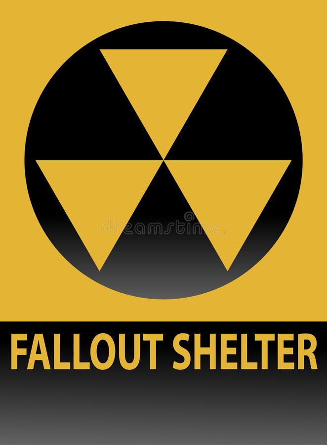 Fallout Shelter Sign stock illustration. Illustration of attack - 974706