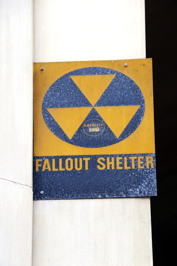 Fallout Shelter stock image. Image of blue, yellow, sign - 135578939