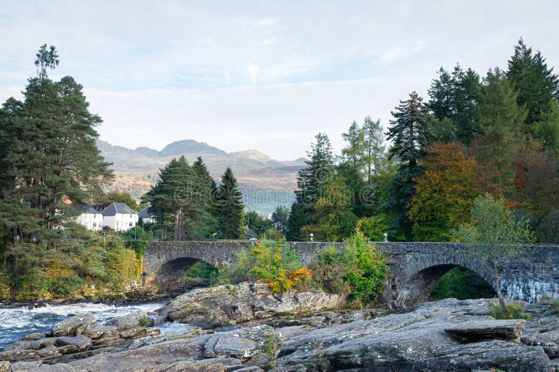 Falls of Dochart stock image. Image of highlands, rock - 232928555
