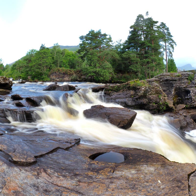 Falls of Dochart in Scotland Stock Photo - Image of view, cascade ...