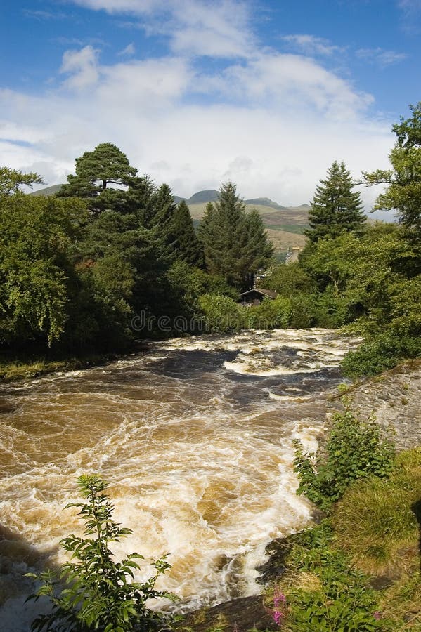 Falls of Dochart, Scotland stock photo. Image of forest - 554862