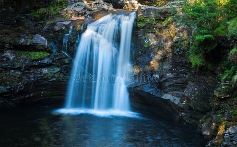 Falls of Falloch, in Loch Lomond, in the Trossachs National Park Stock ...