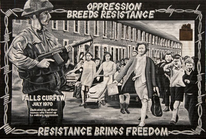 Falls Road Political Mural editorial image. Image of artwork - 21775755