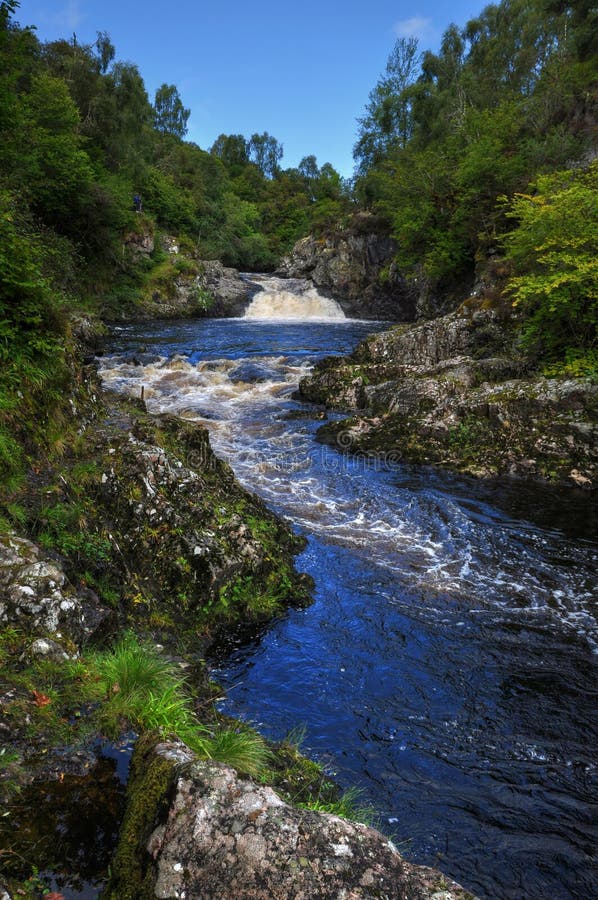 Falls of Shin in Scotland in United Kingdom Stock Image - Image of ...