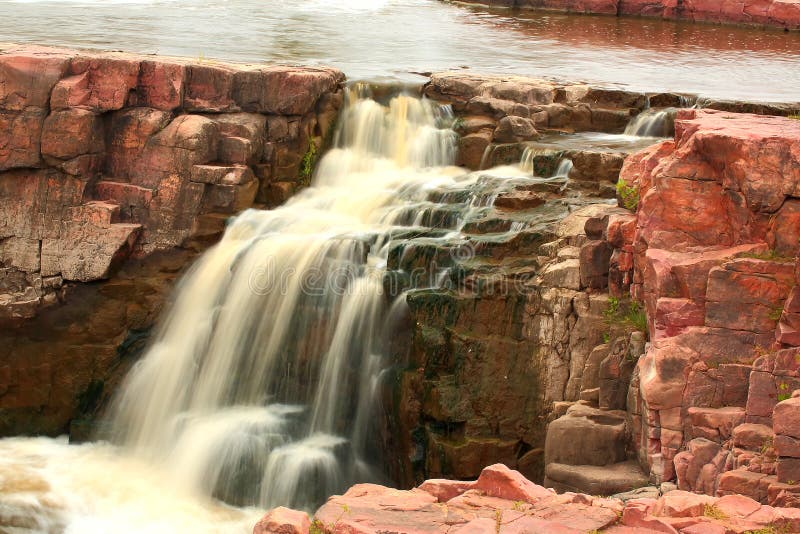 The Falls of the Big Sioux River Stock Image - Image of color, states ...
