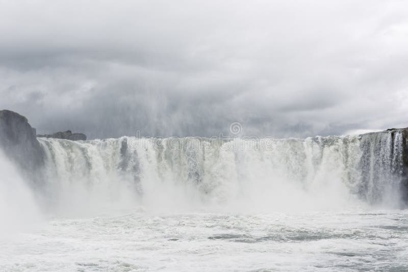 Falls from the Water. Iceland Waterfall Godafoss Stock Image - Image of ...