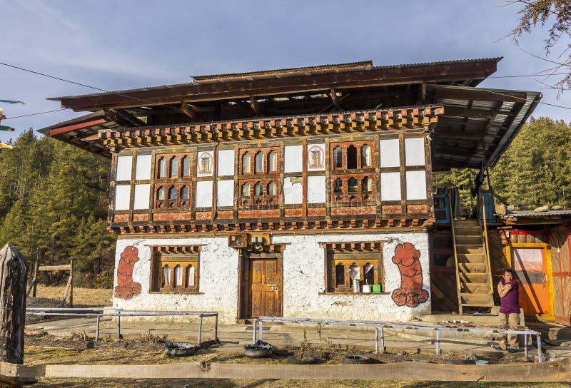 Fallussymbool Dat Op Winkel, Sopsokha, Bhutan Wordt Afgeschilderd ...