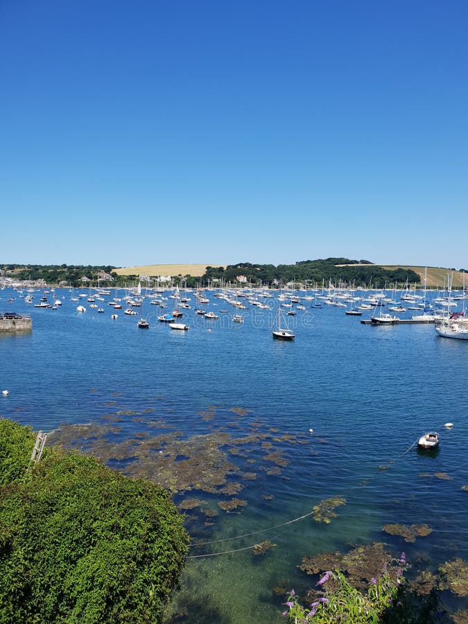 Beautiful View of Falmouth Harbour Stock Photo - Image of blue, view ...