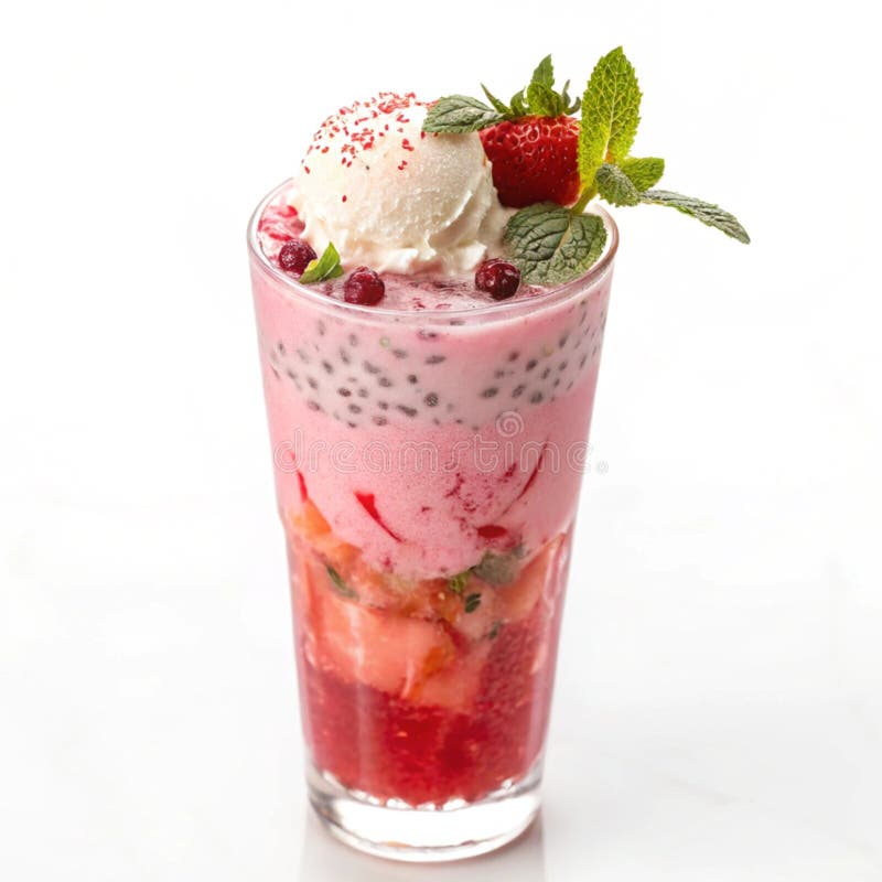 Falooda Isolated on Transparent Background Stock Illustration ...