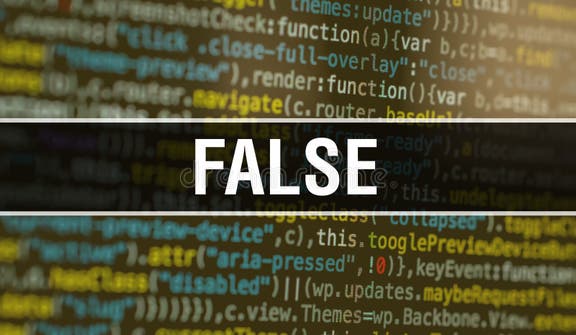 False with Abstract Technology Binary Code Background.Digital Binary ...