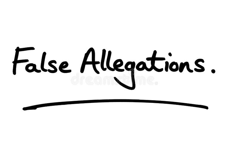 False Allegations stock illustration. Illustration of handwritten ...