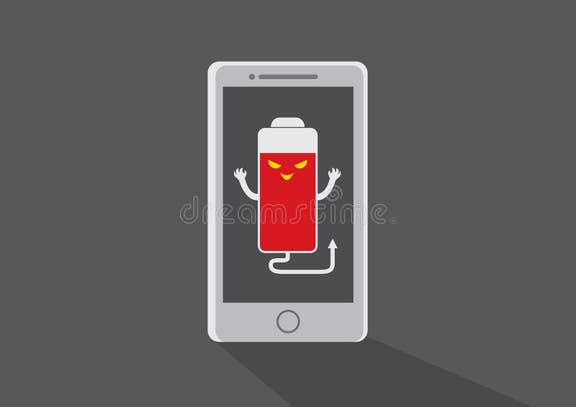 False battery of mobile stock vector. Illustration of fail - 50803458