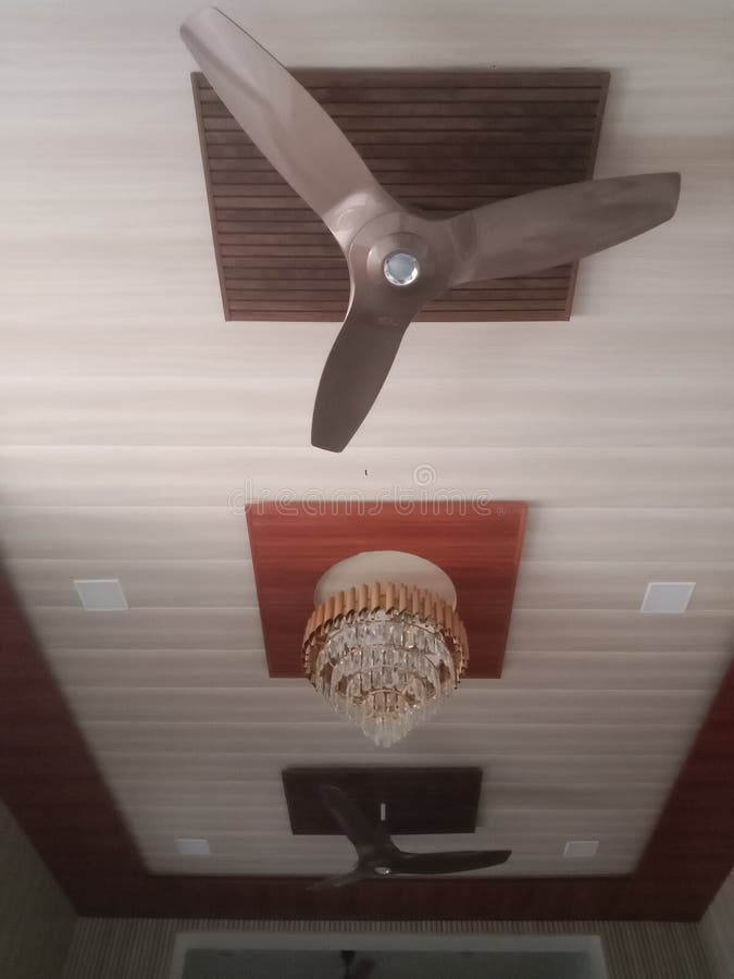 False Ceiling of UPVC Sheets Wooden Color Stock Photo - Image of wooden ...