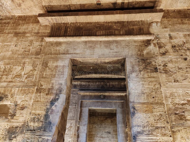 False Door in the Dendera Temple of Hathor Editorial Stock Image ...