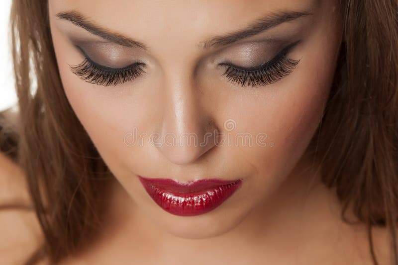 False eyelashes stock image. Image of model, face, beautiful - 63007275