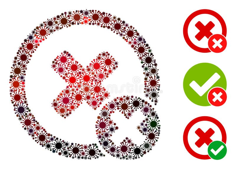 False Negative Collage of CoronaVirus Elements Stock Vector ...