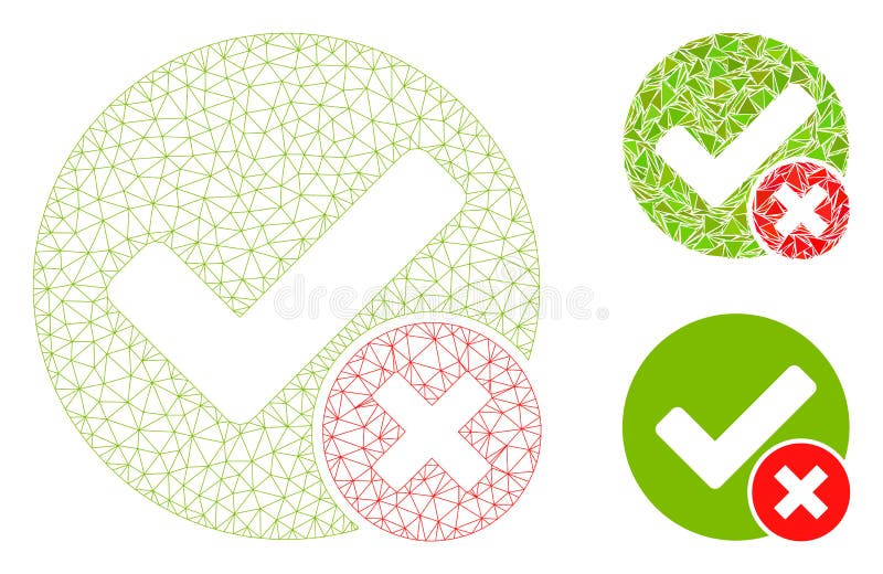 False Positive Vector Mesh Carcass Model and Triangle Mosaic Icon Stock ...