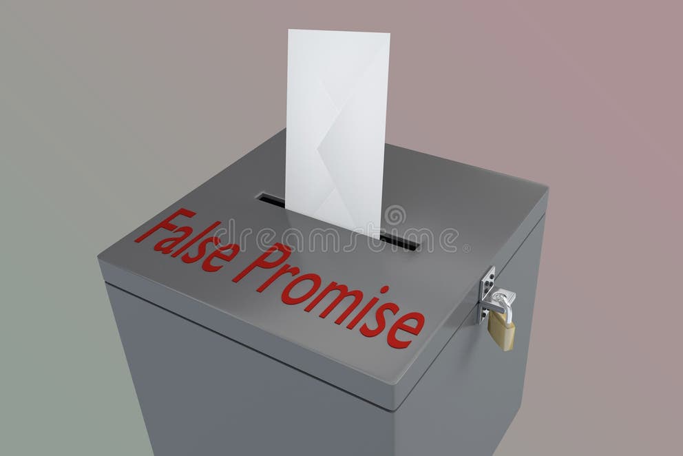 False Promise concept stock illustration. Illustration of ballot ...