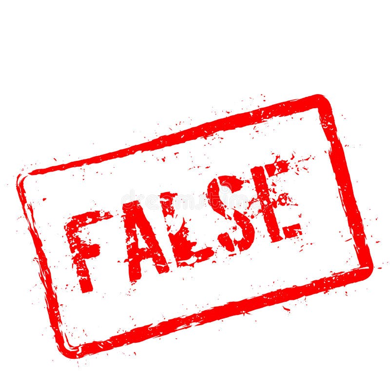 FALSE Rubber Stamp Isolated on White Background. Stock Vector ...