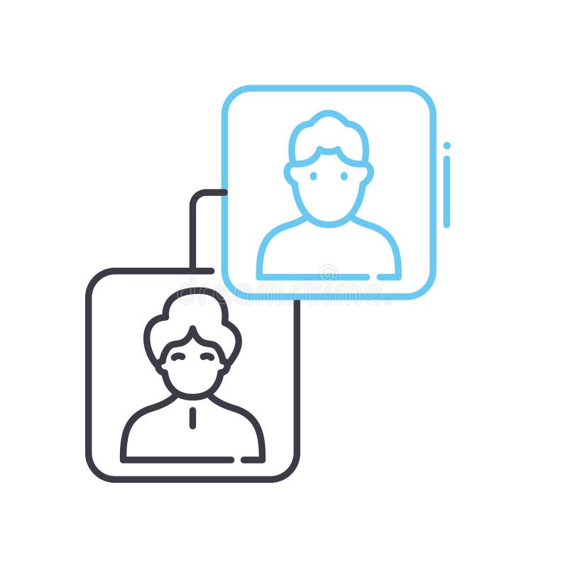 False Rejection Line Icon, Outline Symbol, Vector Illustration, Concept ...