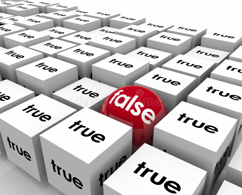 True Vs False Toggle Switch Choose Honesty Sincerity Stock Illustration ...