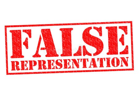 FALSE REPRESENTATION stock illustration. Illustration of incorrect ...