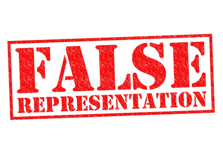 FALSE REPRESENTATION stock illustration. Illustration of incorrect ...