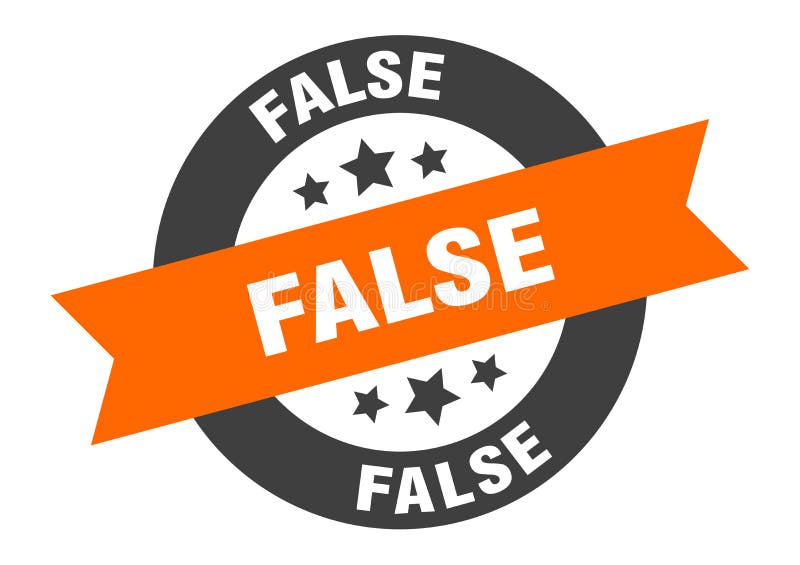 False Sign. False Vintage Retro Label Stock Vector - Illustration of ...