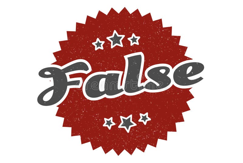 False Sign. False Vintage Retro Label Stock Vector - Illustration of ...