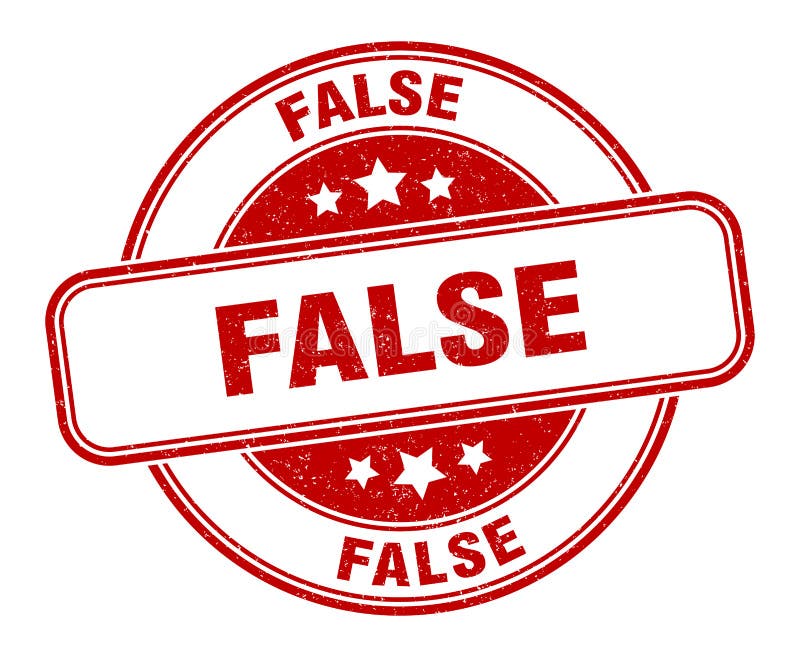 False Stamp. False Round Grunge Sign Stock Vector - Illustration of ...