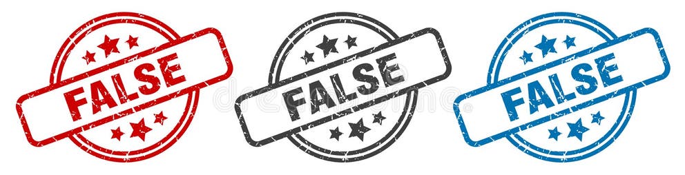 False Stamp. False Round Isolated Sign Stock Vector - Illustration of ...