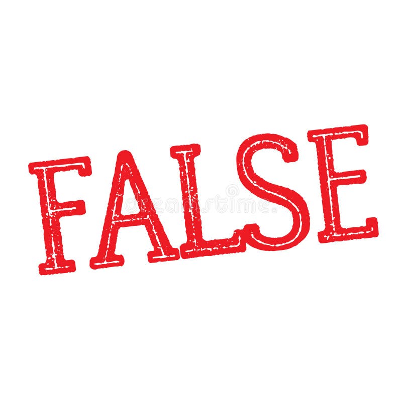 False Stamp Design on Transparent Background. Grunge Rubber Stamp with ...