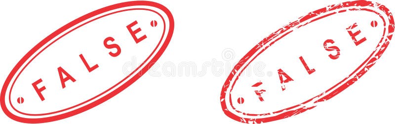 False Text Red Stamp Sticker Set Collection Stock Vector - Illustration ...