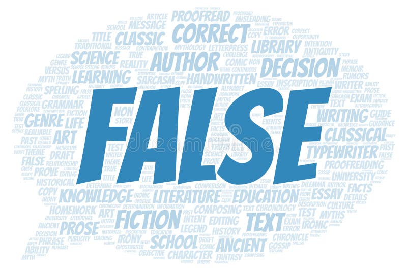 False Word on Red Rubber Stamp Stock Illustration - Illustration of ...