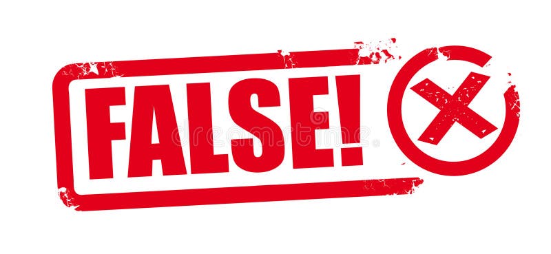 FALSE- Stamp Vector Illustration Concept Stock Vector - Illustration of ...