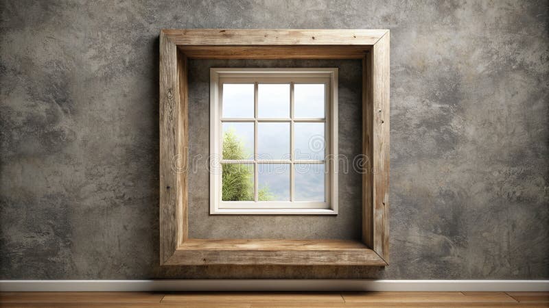 False Window Frame on the Wall As Copy Space Generative AI Stock ...