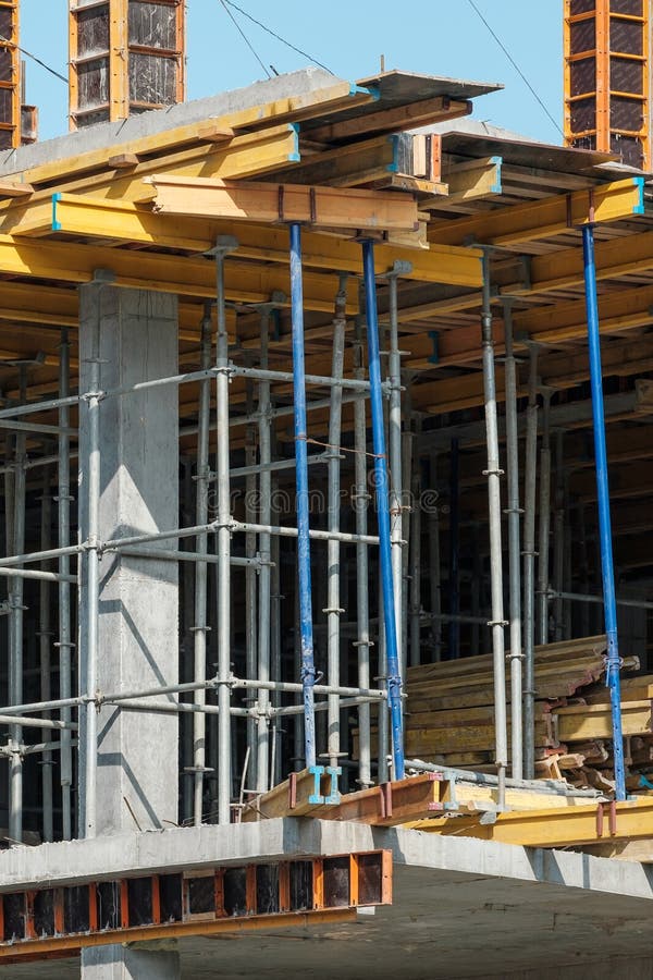 Falsework Used on Skyscraper Building Stock Image - Image of home ...