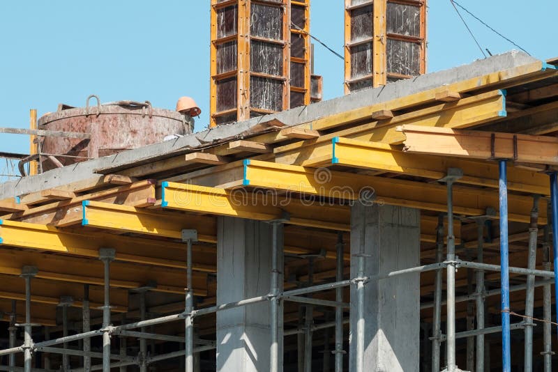 Falsework Used on Skyscraper Building Stock Image - Image of ...