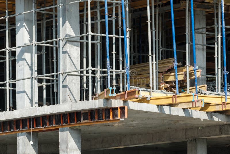 Falsework Used on Skyscraper Building Stock Photo - Image of home ...