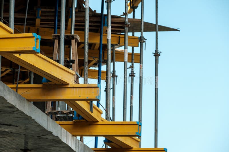 Falsework Used on Skyscraper Building Stock Image - Image of home ...