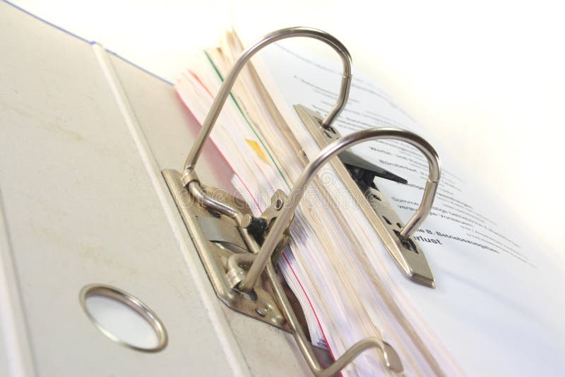 Faltblätter Der Geöffneten Datei Stockbild - Bild von organisation ...