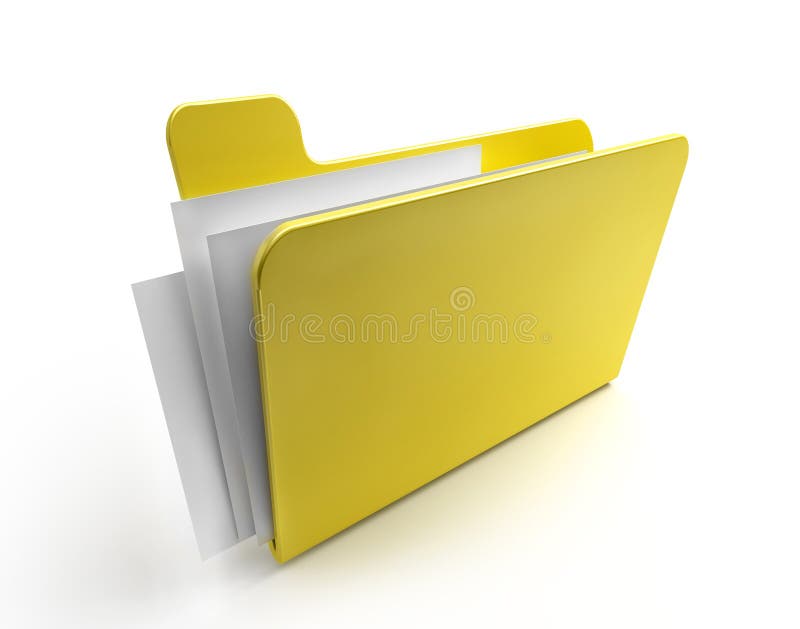 Faltblatt. Verzeichnis. Datei 3D Getrennt Stock Abbildung ...