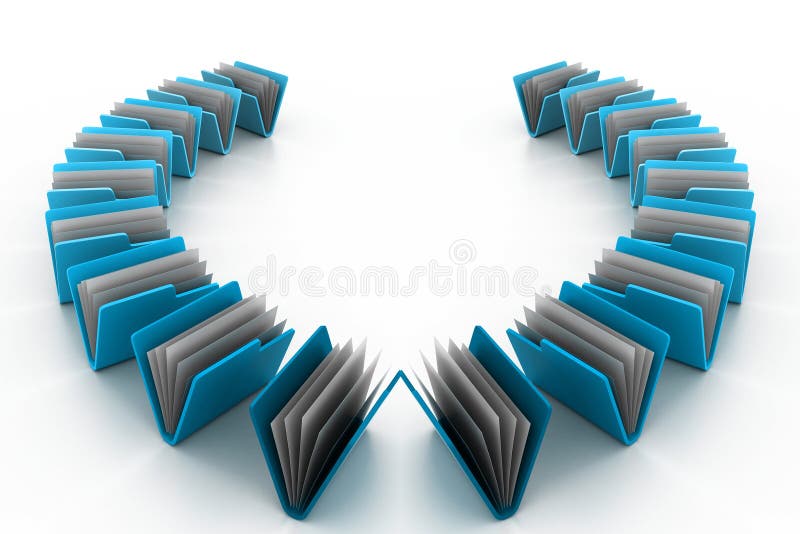 Faltblatt mit Dokumenten stock abbildung. Illustration von arbeit ...