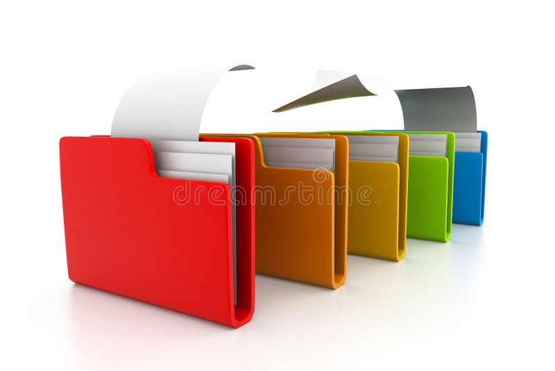 Faltblatt mit Dokumenten stock abbildung. Illustration von arbeit ...